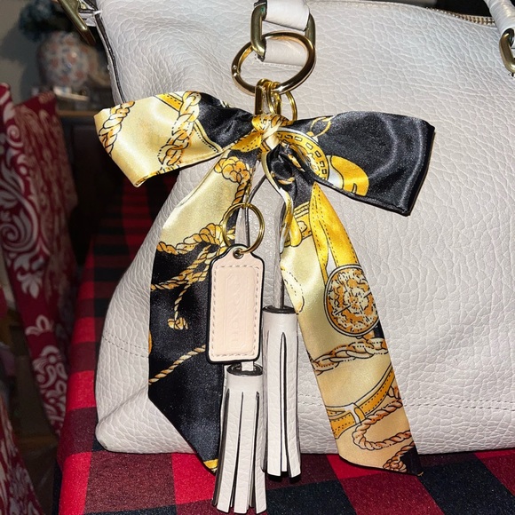 Coach | Bags | Coach Tassel Tag And Twilly Purse Charmkey Chain | Poshmark